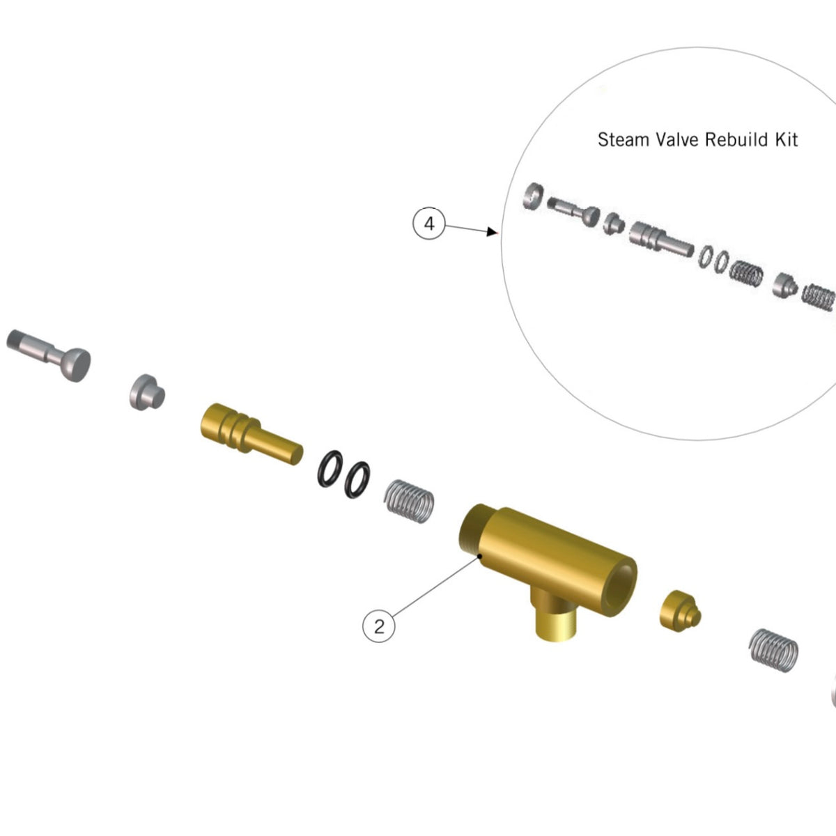 LaMarzocco - Ensemble de remise à neuf valve vapeur GS3 – L'Heureux